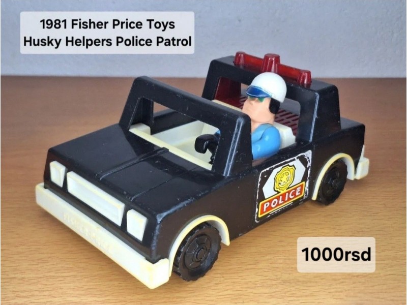 Fisher Price Toys 1981 Husky Helpers Police Patro