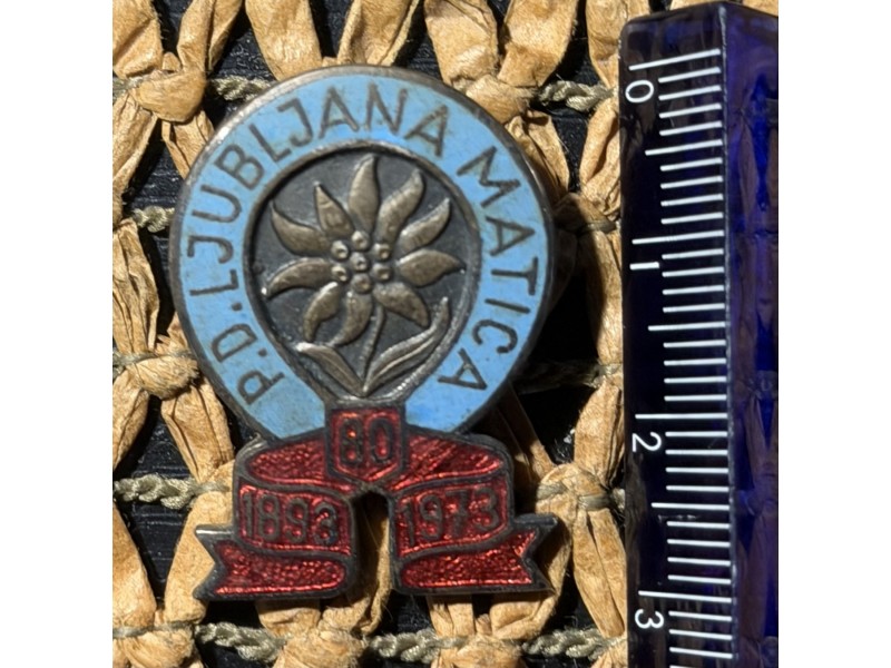 Znacka planinarska PD Ljubljana Matica planinar emajl B