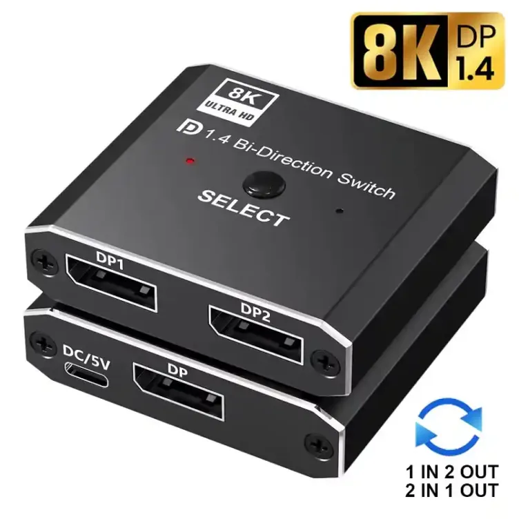 Displayport V1.4 Switch 2/1 KT-DP201 Kettz