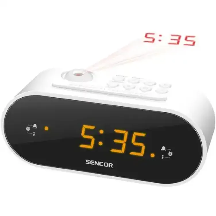 FM radio alarm sa projektorom vremena SENCOR SRC 3100 W beli