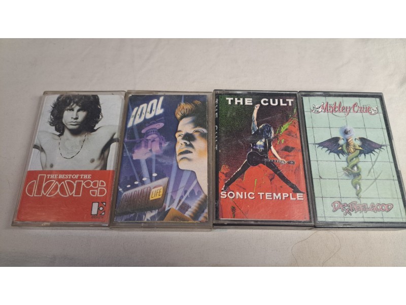 Billy Idol, The Doors, The Cult, Motley Crue kasete