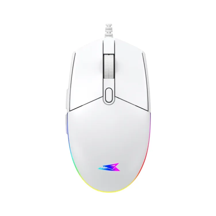 Miš Baracuda CRAB 3600DPI/6D/Optički/RGB/Bela