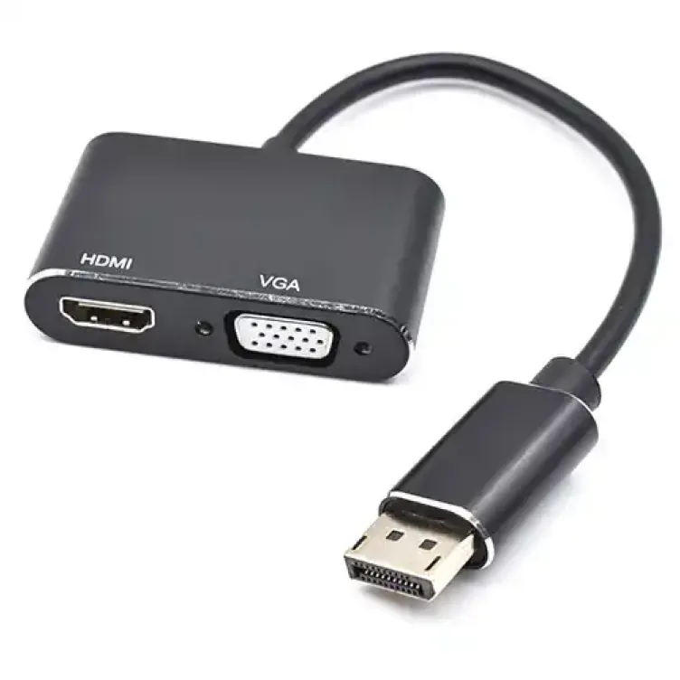 Adapter konverter Displayport - HDMI/VGA 1080p Kettz DP2HV-K12