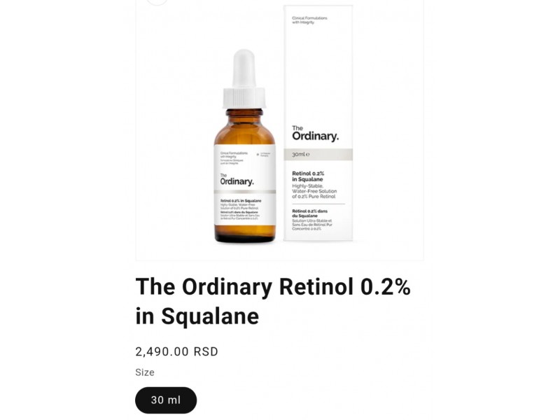 The ordinary retinol 0,2% u skvalanu NOVO