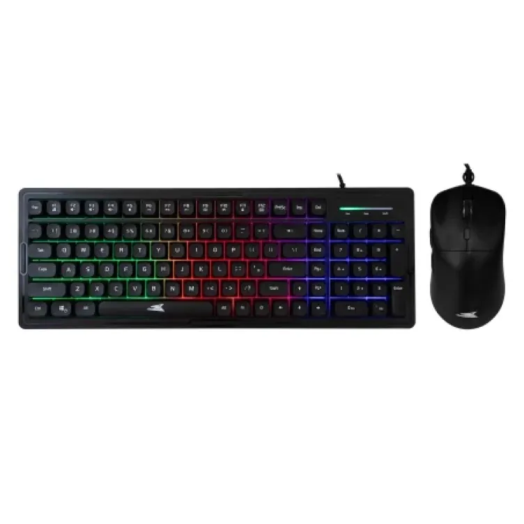 Tastatatura + miš Baracuda ORCA Full Layout/Membranska/RGB/US + 7200DPI/Optički/Crna