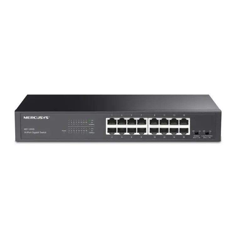 Svič 10/100/1000 16-port Mercusys MS116GS/Rackmount