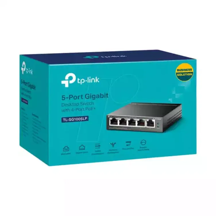 Svič 10/100/1000 5-port TP-Link TL-SG1005LP 4xPoE port 30W