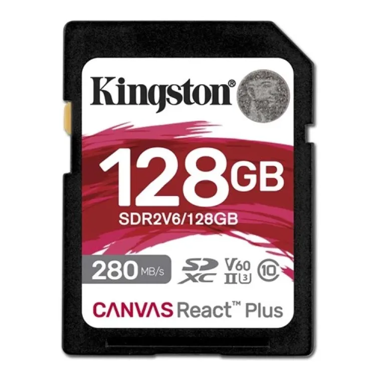 SD Card 128GB Kingston SDR2V6/128GB class 10 HD/2K/4K 280Mbs/100MBs