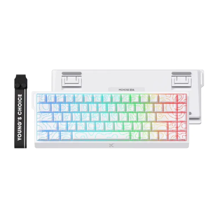 Gaming tastatura MCHOSE Ace 68 Hall Effect Magnetic Switch white topographic
