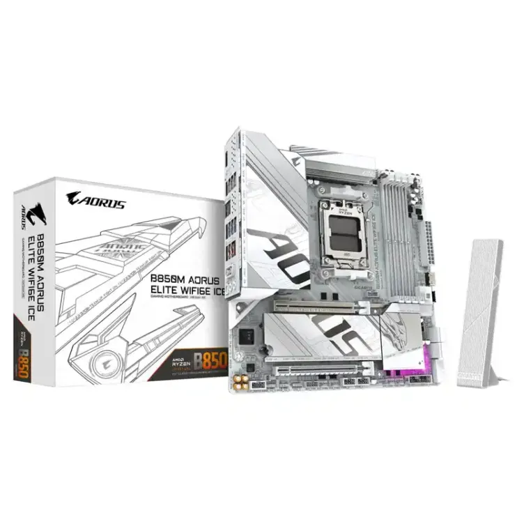Matična ploča AM5 Gigabyte B850M Aorus Elite WIFI 6 Ice DDR5 DP/MI/M.2