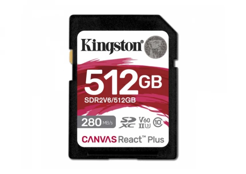 SD Card 512GB Kingston SDR2V6/512GB class 10 HD/2K/4K 280Mbs/150MBs