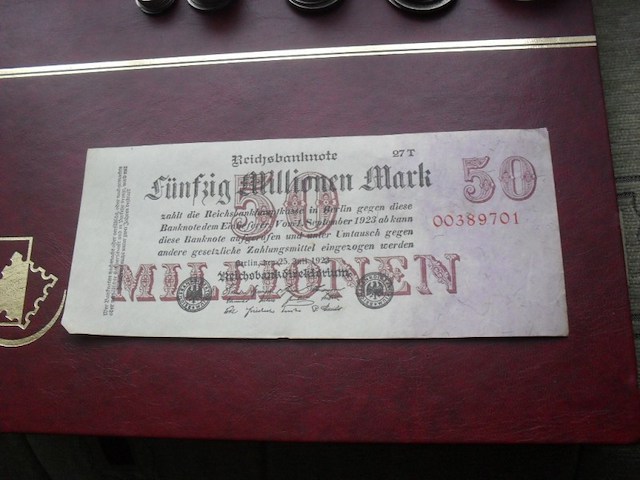 50 millionen mark 1923.