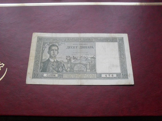 10 dinara 1939.