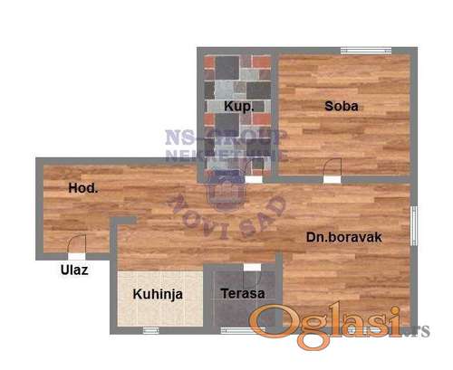 Dvosoban 43m2 Telep