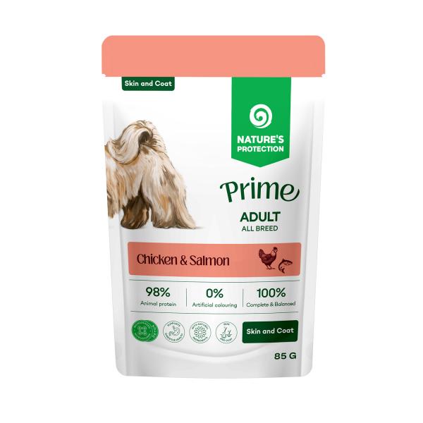 Natures Protection Superior Care Prime Adult Skin and Coat Chicken and Salmon 85g