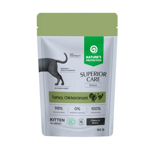 Natures Protection Superior Care Kitten Turkey and Chicken Breasts 85g