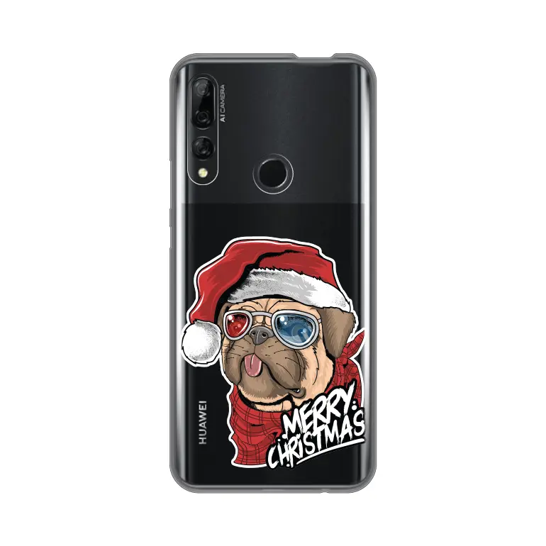 Maska Silikonska Print Skin za Huawei P smart Z/Y9 Prime 2019/Honor 9X (EU) Christmas Pug