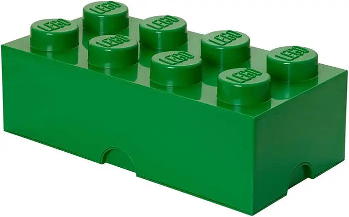 Kutija za odlaganje sa poklopcem LEGO® Kocka 8 50x25x18cm tamnozelena 4004