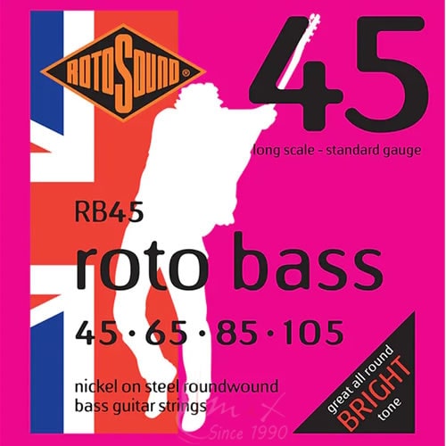 Žice za bas gitaru Rotosound RB45 045-105 Rotobass Std long scale standard gauge 45-65-85-105