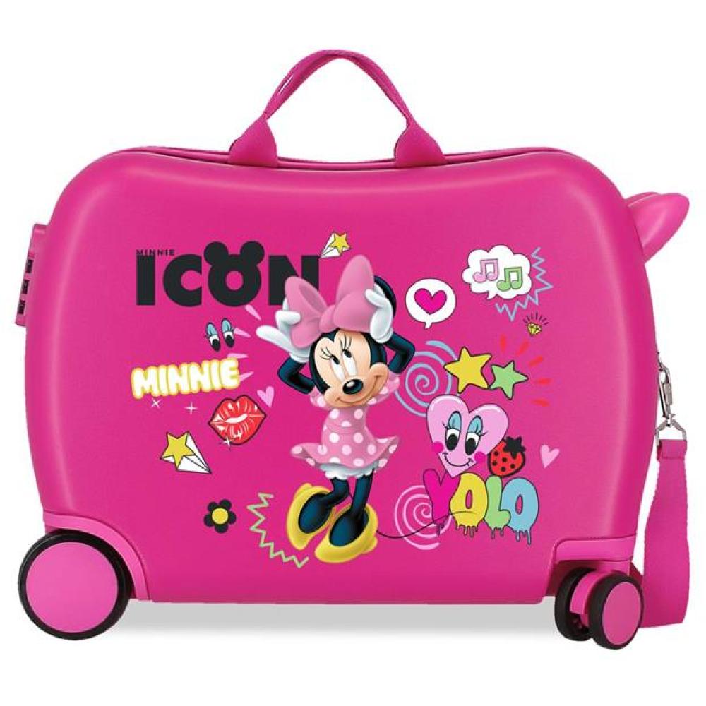 Disney Dečji putni kofer za vožnju Minnie Icon pink 25698