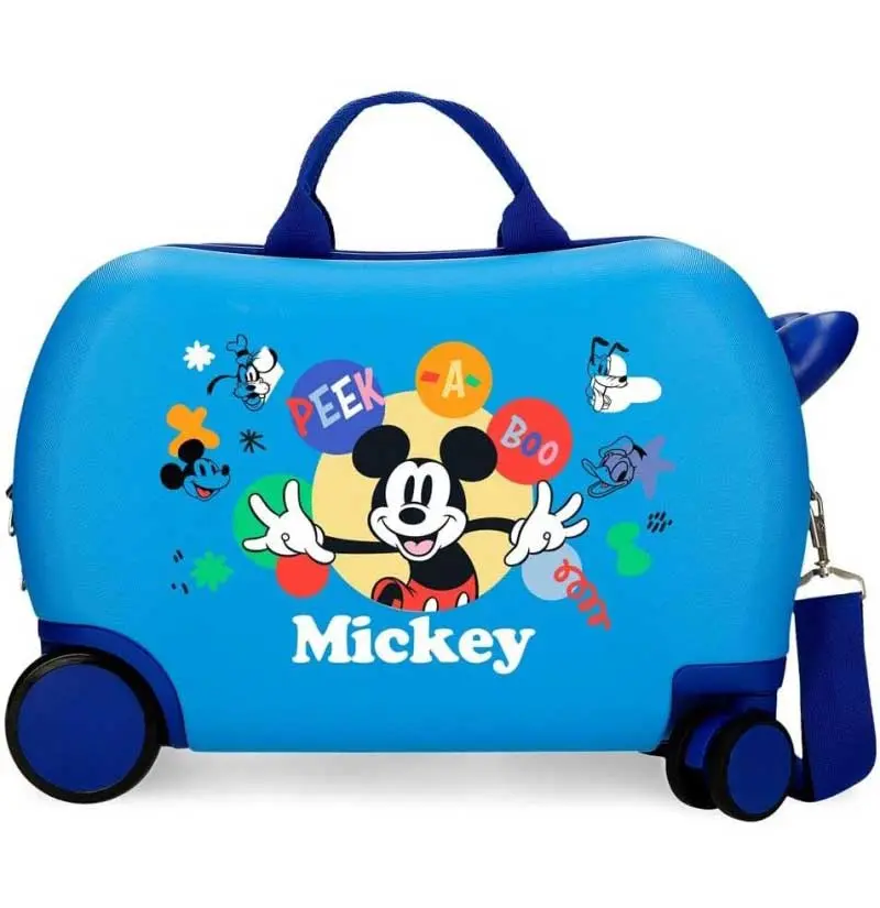 Dečji kofer za put i vožnju Disney Mickey Peek-a-boo blue 42210