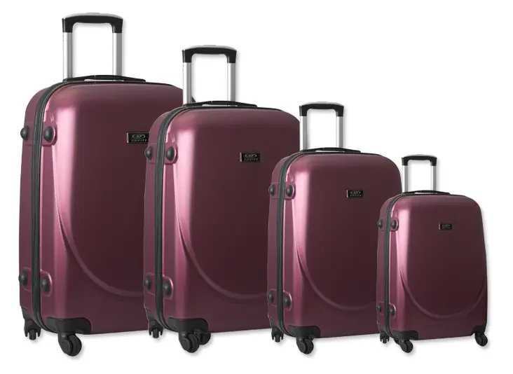 Komplet 4 ABS kofera Sanremo bordo
