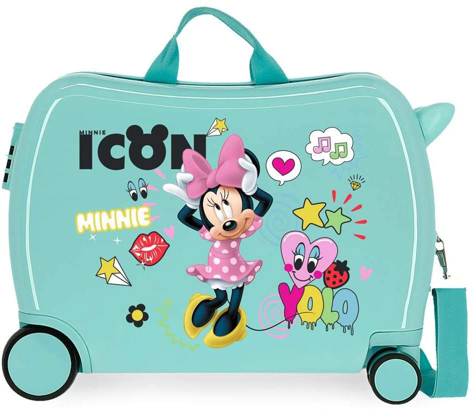 Disney Dečji putni kofer za vožnju Minnie Icon Enjoy Turquoise 25698