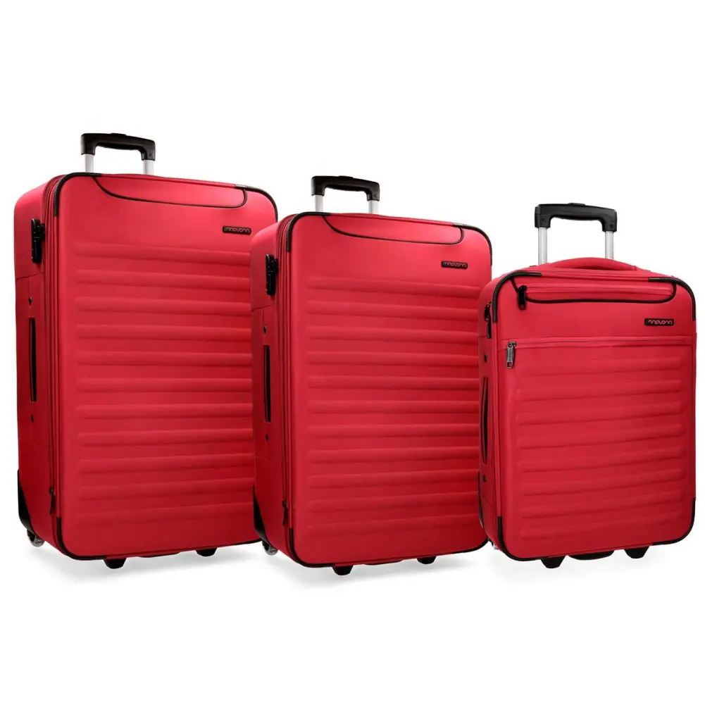 Movom Roll Road Komplet tri kofera 55 - 65 - 75cm Nairobi Red 53294
