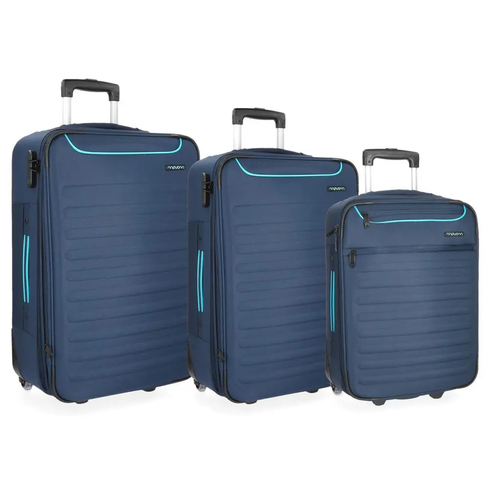 Movom Roll Road Komplet tri kofera 55 - 65 - 75cm Nairobi Blue 53294