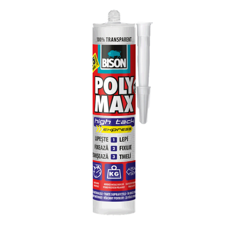MONTAGE KIT POLYMAX KRISTAL HIGH TACK TRANSPARENTNI 300GR BISON
