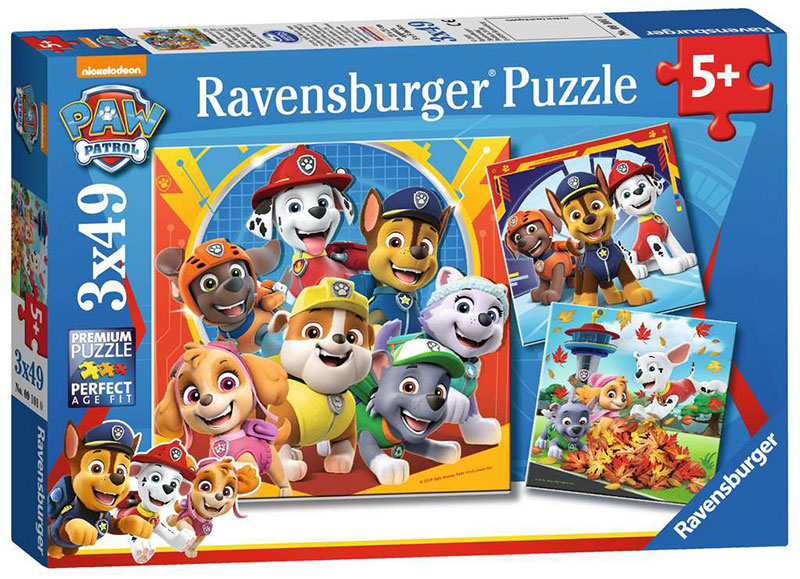 Puzzle 3u1 Patrolne šape 3x49 delova Ravensburger 05048