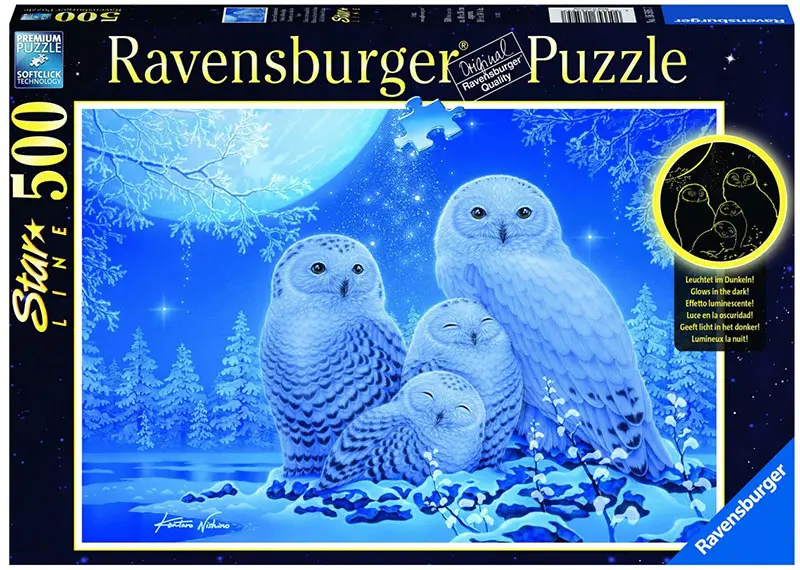 Ravensburger Puzzle 500 delova - Star Line - Sove na mesečini 16595
