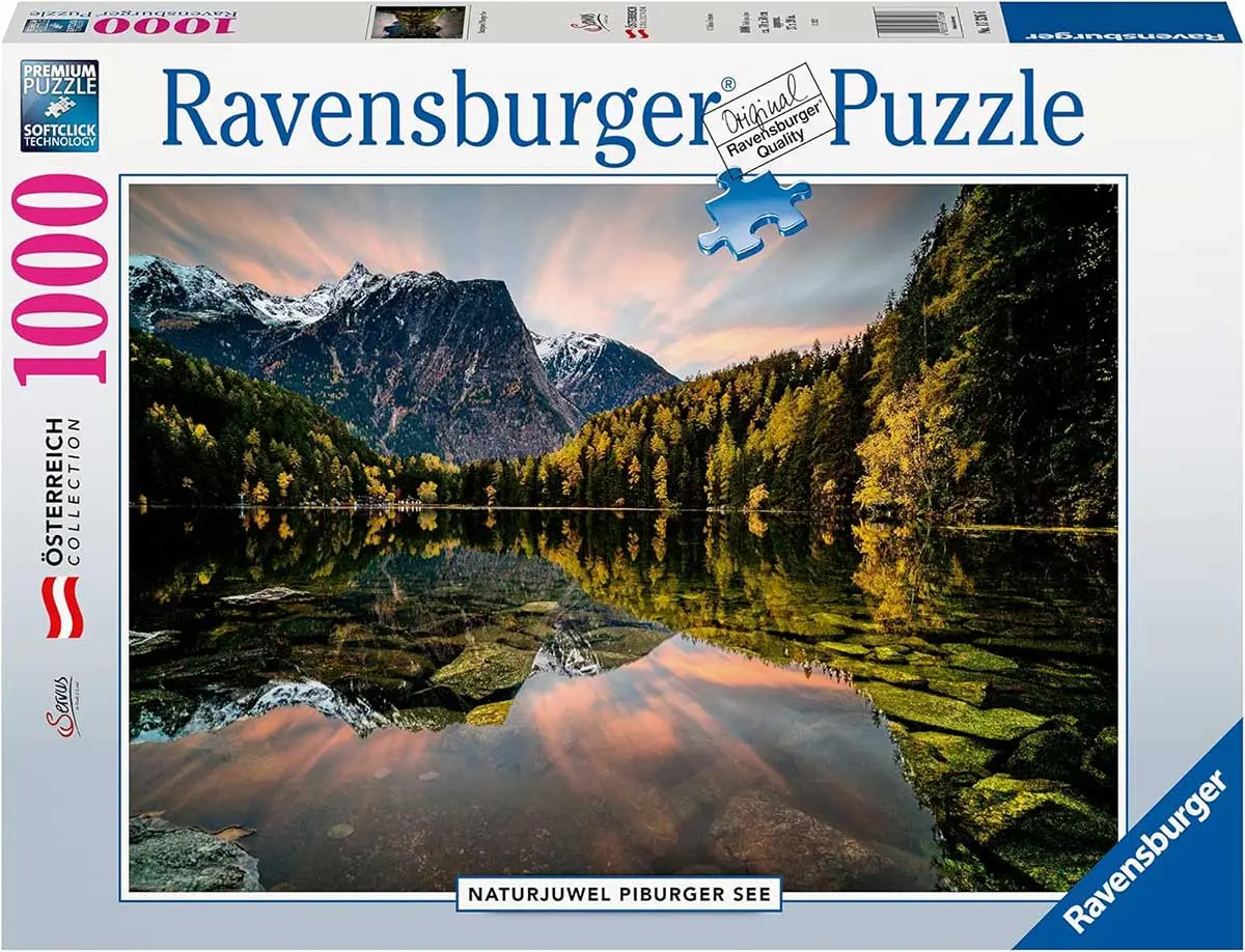 Puzzle slagalica 1000 delova Naturjuvel Piburger jezero Austrija Ravensburger 17326