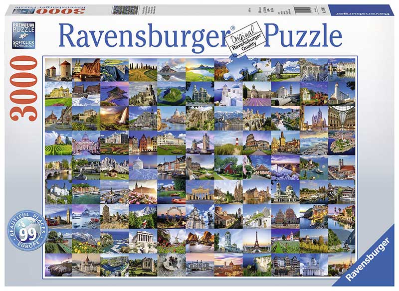 Ravensburger Slagalica 3000 delova - 99 najlepših mesta Evrope 17080
