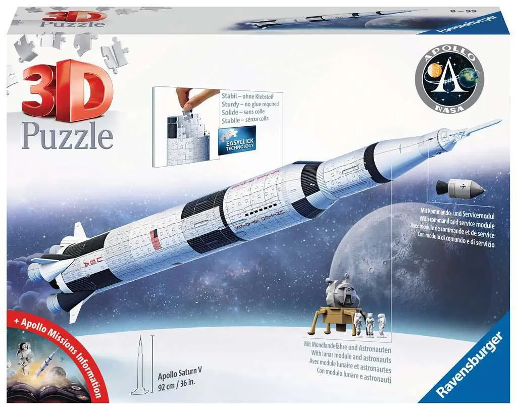 Svemirska raketa Apolo Saturn V 3D Puzzle Ravensburger 11544