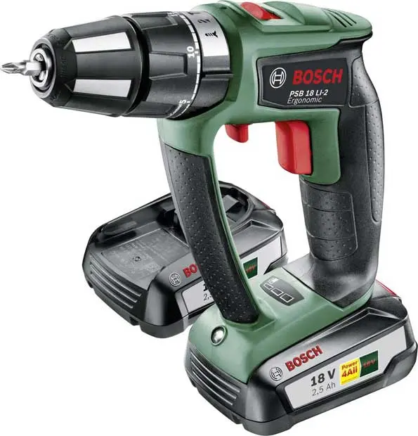 Akumulatorska bušilica odvrtač Bosch PSB 18 LI-2 Ergonomic sa dva akumulatora 06039B0301