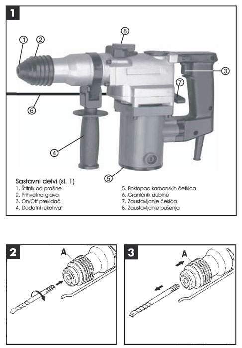 Elektropneumatska čekić bušilica Womax W-BH 850 - 71185001
