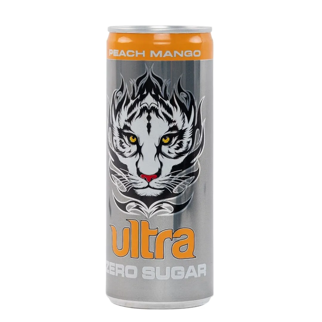 Ultra Energy Peach Mango Zero Sugar 0,25l