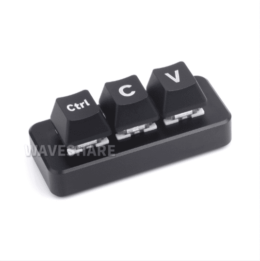 Ctrl C/V tastatura za programere, 3-Key Dev. Board, RP2040 mikrokontroler čip, V2