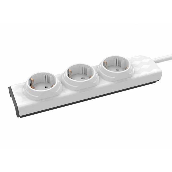 Modularni produžni kabl sa tri utičnice 3m DesignNest PowerStrip White
