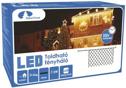 LED Svetleća Mreža Za Spoljnu i Unutrašnju Upotrebu 2 x 1 m