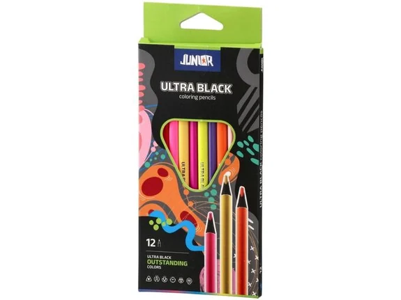 Drvene bojice 12 Junior Ultra Black