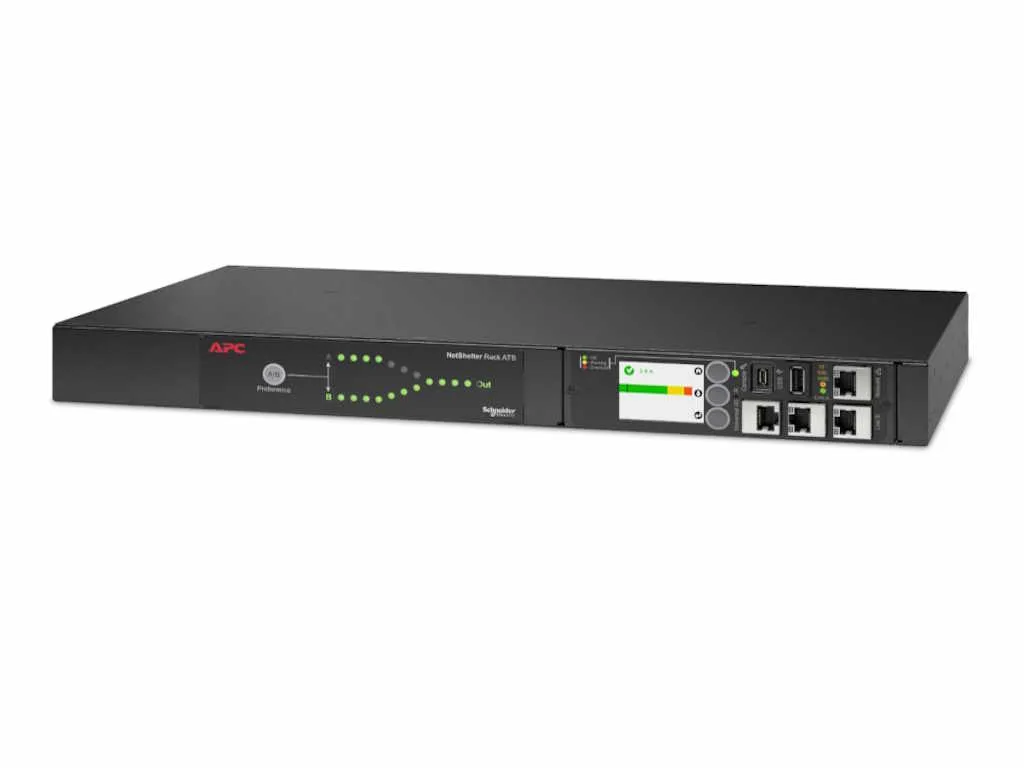 APC NetShelter Rack automatski prekidac za prenos, 1U, 16A, 230V, 2xC20 IN, 8xC13, 1xC19 OUT 50/60Hz