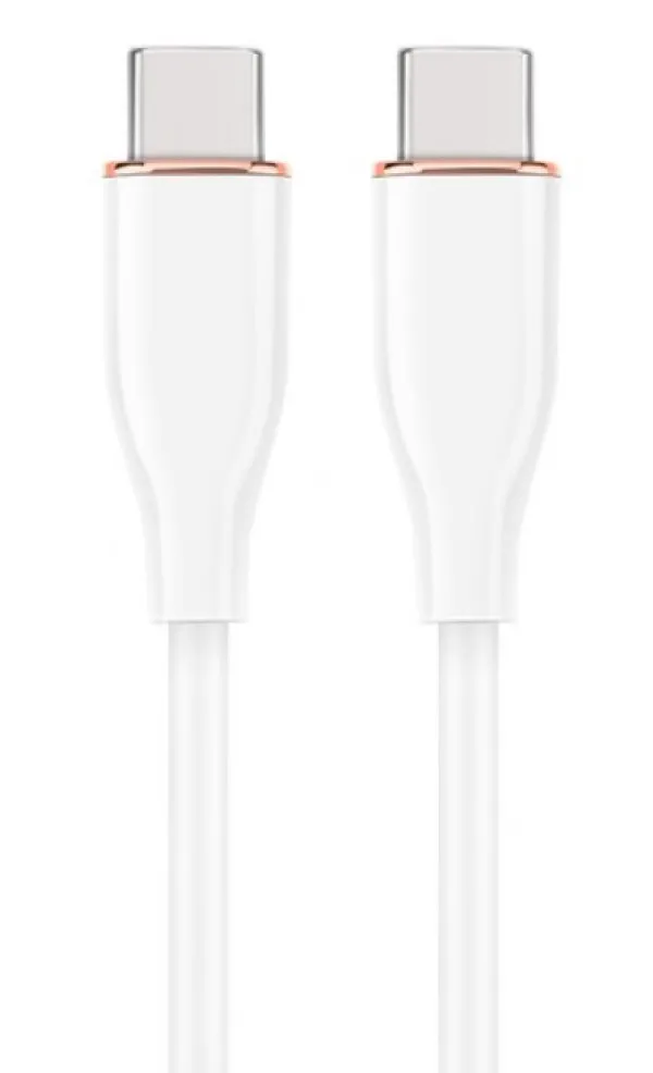 CC-USB2S-CMCM-1.5M-W Gembird 60W Premium silicon Type-C PD charging & data cable, 1.5m, White