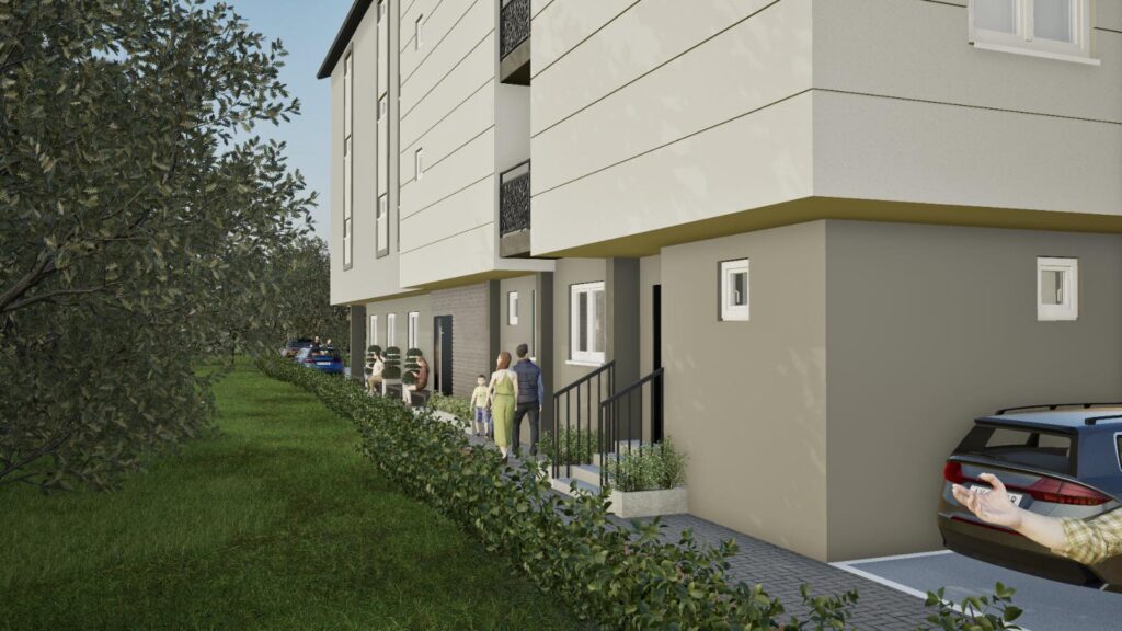 Dvosoban stan u izgradnji 44 m², I, II i III sprat, Obrenovac, Rvati, 1.930 €/m² (POVRAT PDV-a)