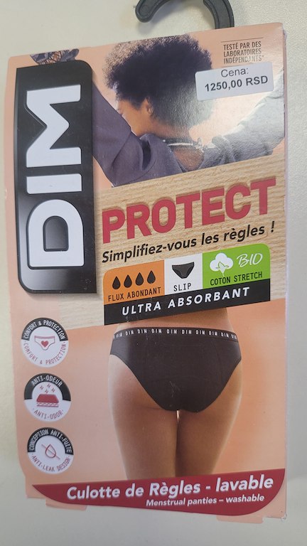 Menstrualne gacice DIM Protect sa stampanim pojasem