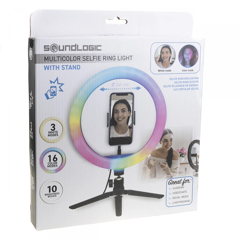 Soundlogic Stalak RGB Selfie prsten lampa LED