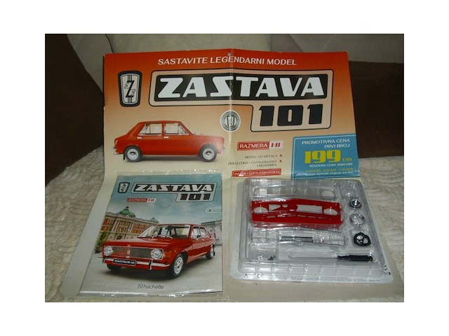 ZASTAVA 101-br.1-delovi za maketu-Hachette-NOVO-
