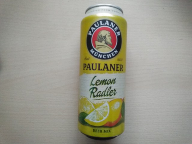 Prazna limenka PAULANER Lemon radler pivo 500ml