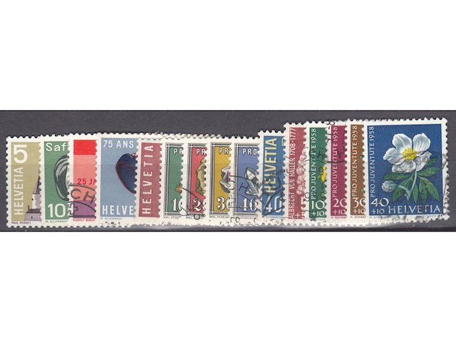Švajcarska 1958 kompletna godina